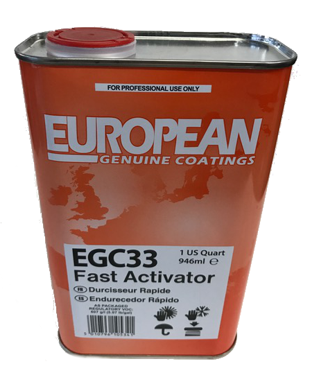 European Genuine Coatings Hardener, Slow/Medium/Fast, EGC31, EGC32, EG ...